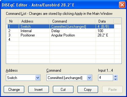 TransEdit - DiSEqC-Einstellungen